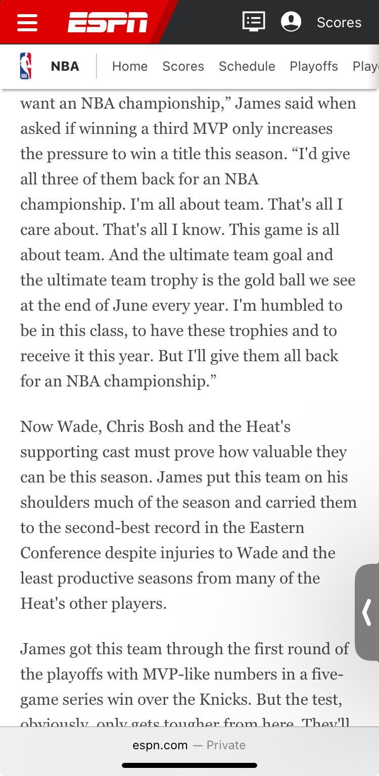 詹姆斯：别再只拿戒指衡量伟大！网友配图开喷：那你跑热火干嘛去了？-NBA专区-虎扑社区