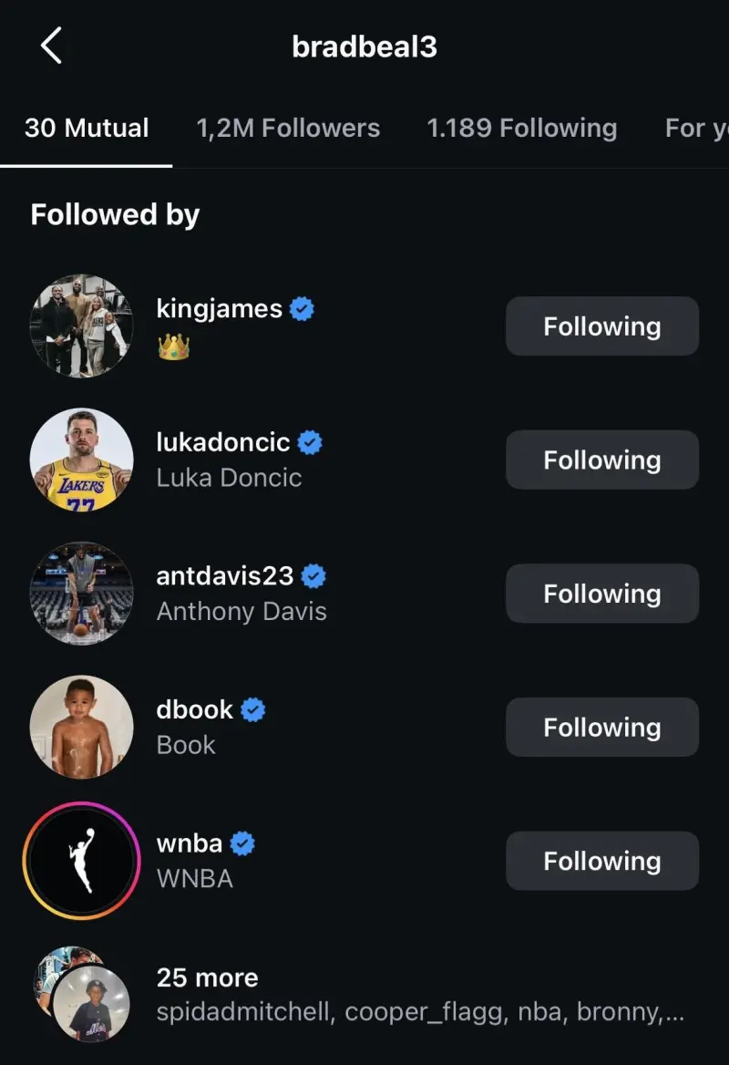 老詹和77ins上都关注比尔了-NBA-湖人专区-虎扑社区